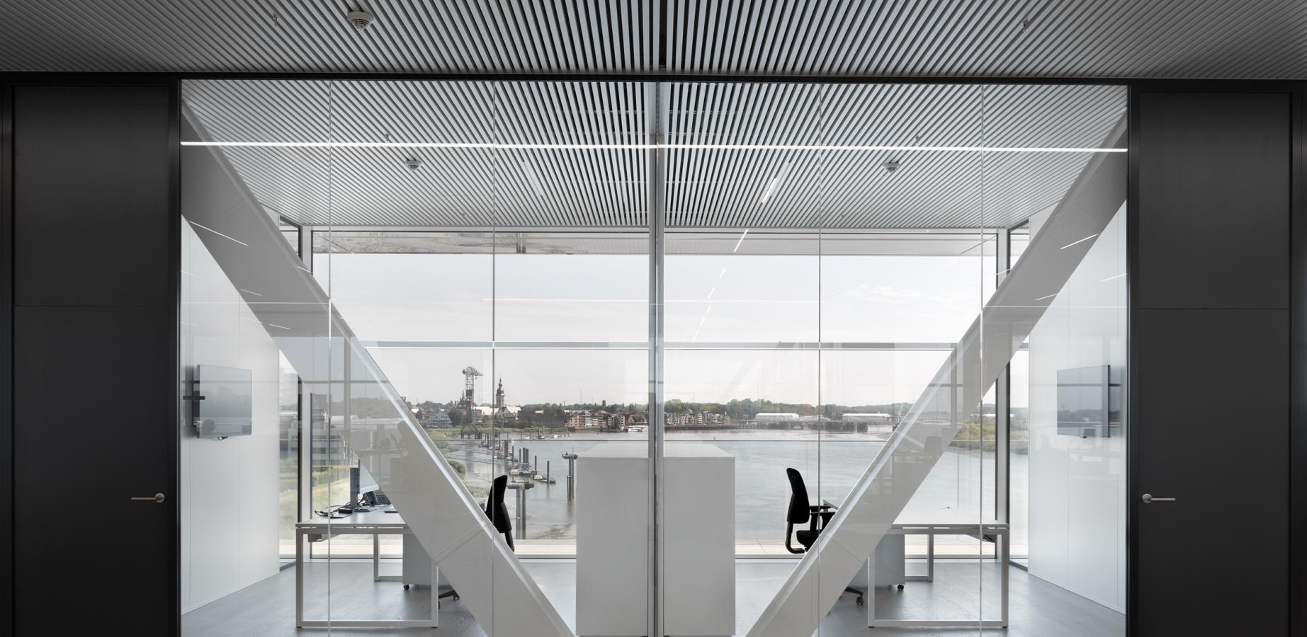 New Cordeel headquarters above the dry dock in Temse